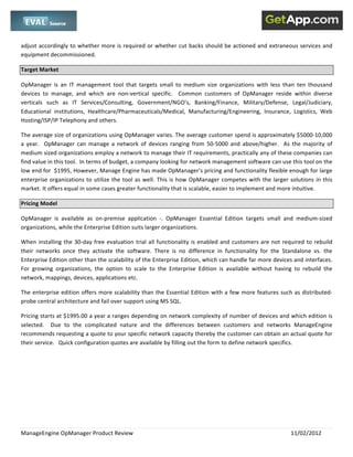 Manage engine OpManager Analyst Review | PDF