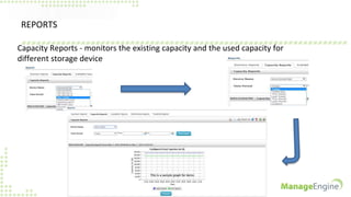 OpStor - A multi vendor storage resource management and capacity ...