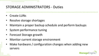 OpStor - A multi vendor storage resource management and capacity ...