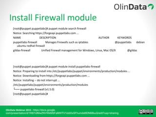 Webinar - Manage Firewall with Puppet | PDF | Operating Systems | Computer Software and Applications