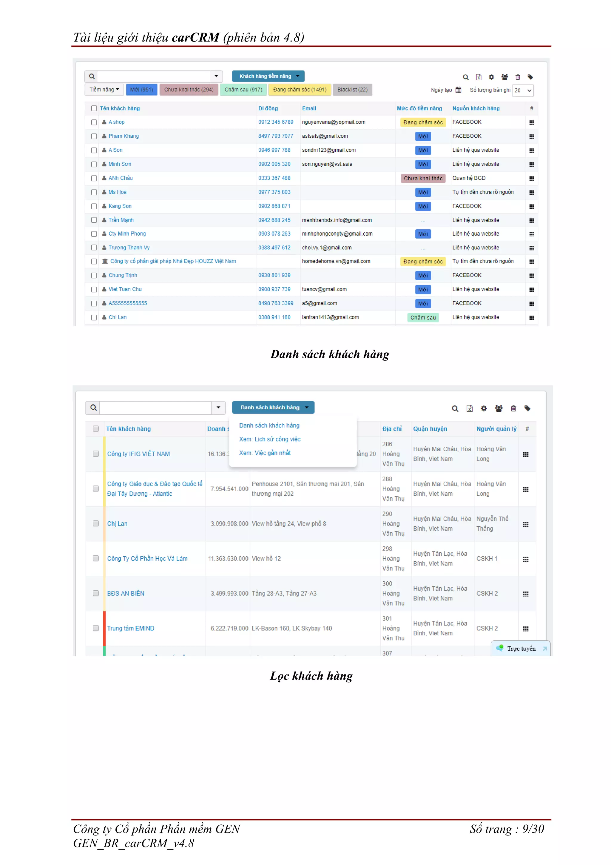 Manage garage car showroom with car crm by gen software | PDF
