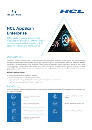 Manage Large Scale Application Security Testing with HCL AppScan ...
