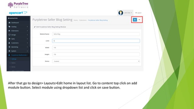 Manage layout for home page modules in opencart | PPT