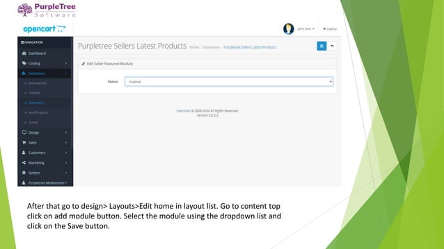 Manage layout for home page modules in opencart | PPT