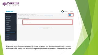 Manage layout for home page modules in opencart | PPT
