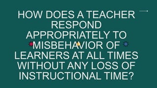 MANAGE LEARNER BEHAVIOR CONSTRUCTIVELY BY APPLYING POSITIVE AND NON ...