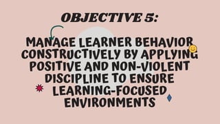 MANAGE LEARNER BEHAVIOR CONSTRUCTIVELY BY APPLYING POSITIVE AND NON ...