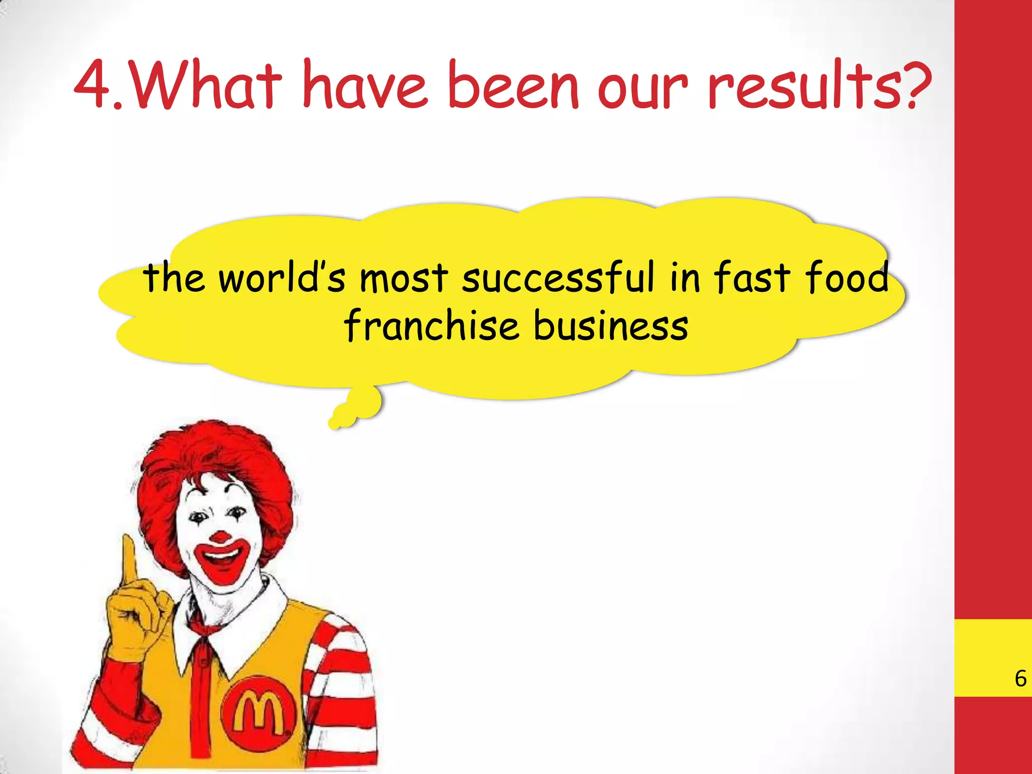 statistic management process of MacDonald | PPTX