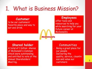 statistic management process of MacDonald | PPTX