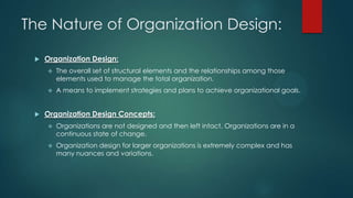 Management (Organization Design & Its Perspective) | PPTX