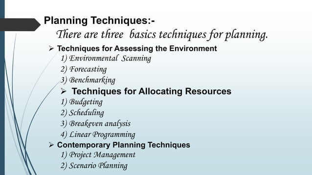 Management Planning Techniques and Tools | PPTX | Business Accounting ...