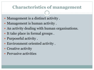 Basic Management for beginner of management | PPTX