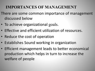 Definition and function of Management | PPTX