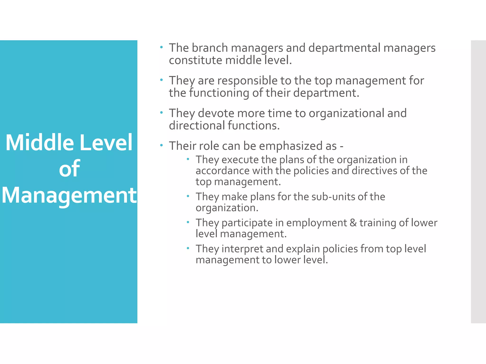 Levels of Management | PPTX
