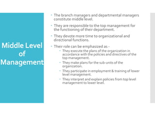 Levels of Management | PPTX