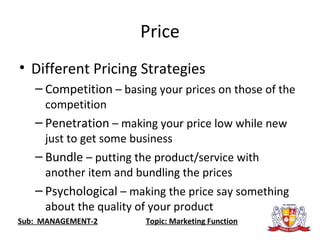 Four P's of Marketing | PPT