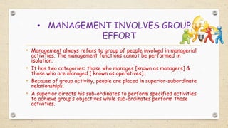 Management - definitions, features | PPT