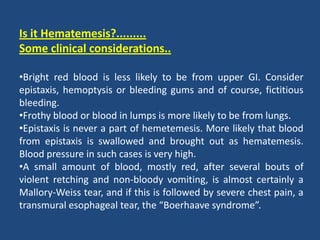 Upper GI bleed Approach and Management | PPTX