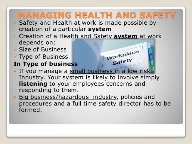 Health and safety at work place | PPTX