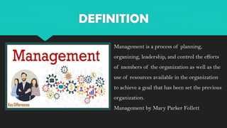 Meaning, Definition and importance of Management | PDF