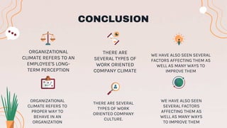 ORGANISATIONAL CLIMATE AND CULTURE | PPTX