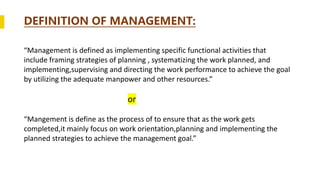 Introduction of management to nursing... | PPTX