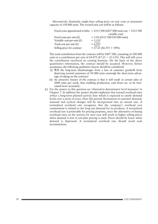 Management and Cost Accounting 7th Edition Drury Solutions Manual | PDF