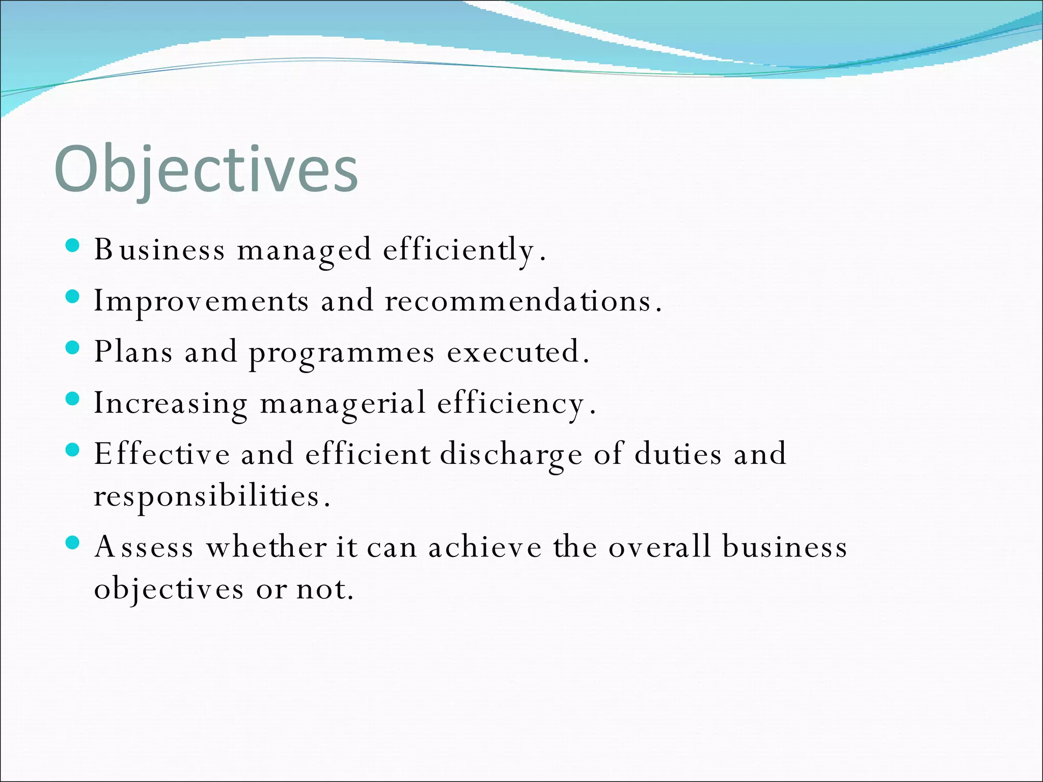 Management Audit &Report | PPT