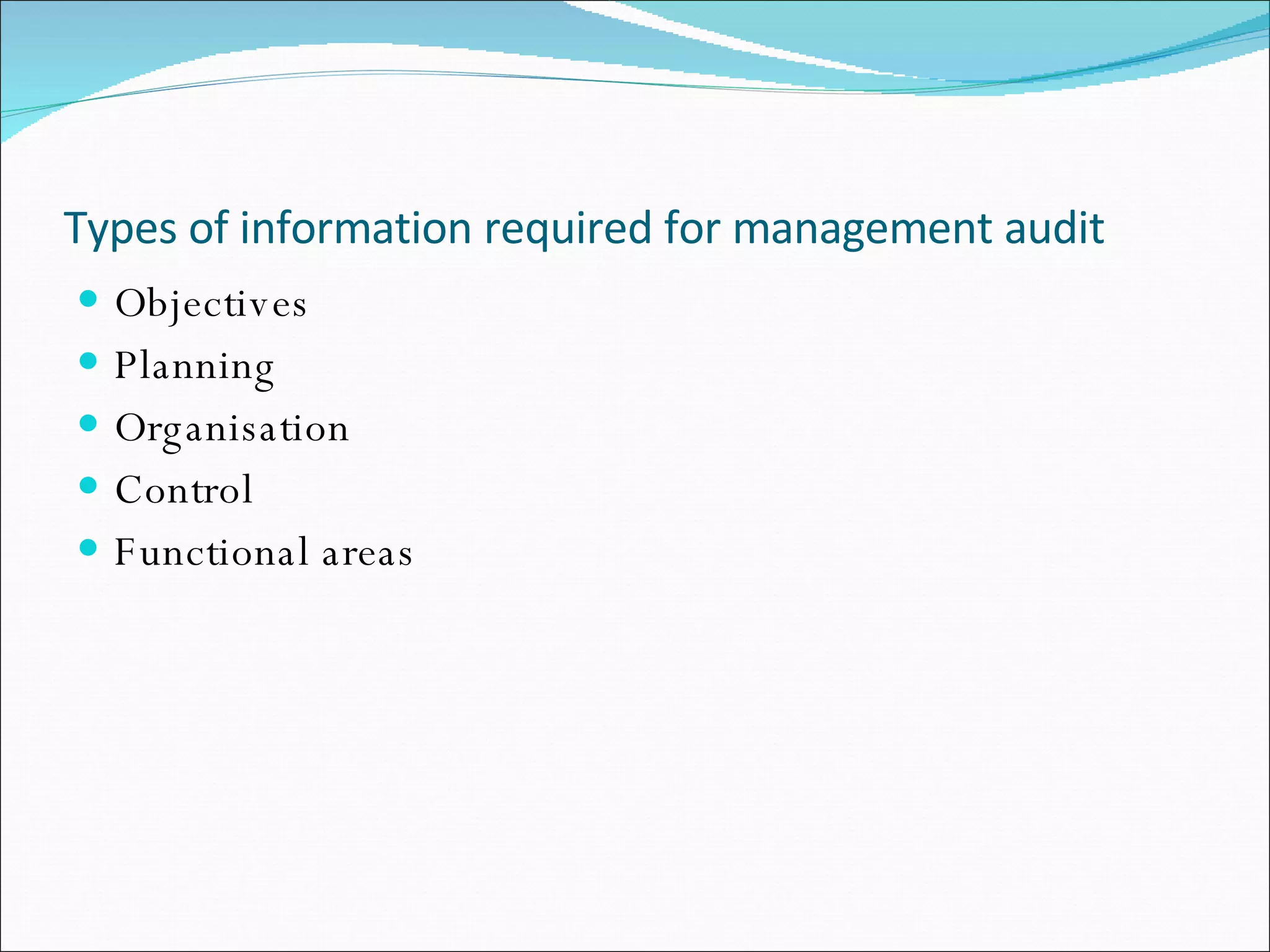 Management Audit &Report | PPT