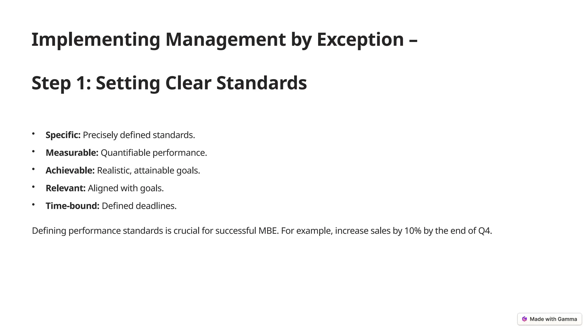 Management by Exception- Advantages, Challenges | PPTX