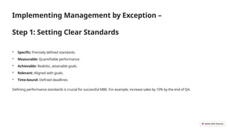 Management by Exception- Advantages, Challenges | PPTX