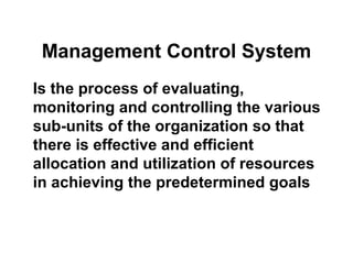 Management control-system - ankit keshari | PPT