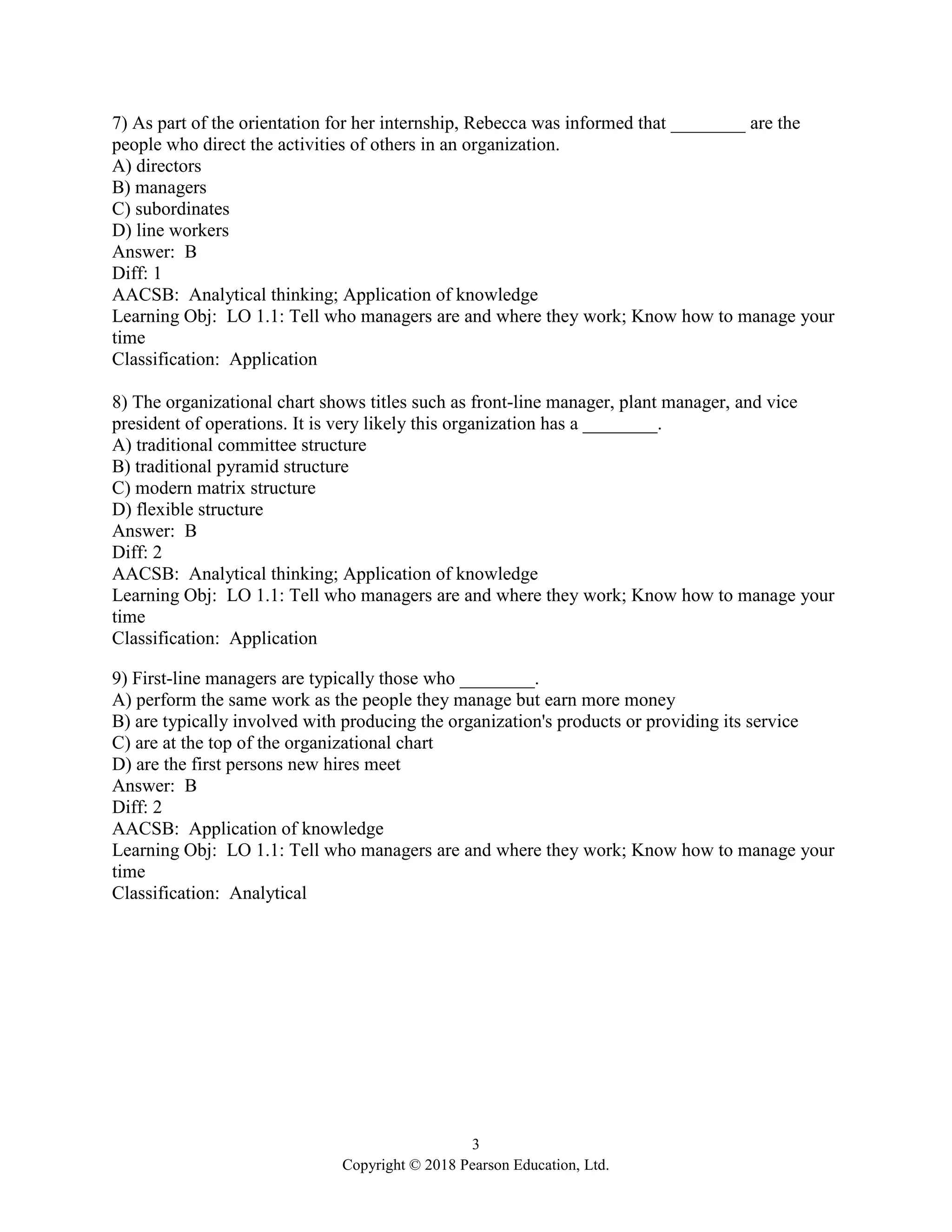 Management Global 14th Edition Robbins Test Bank | PDF