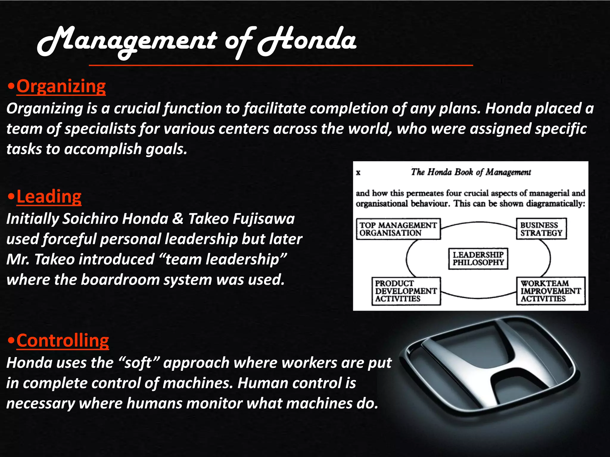 Honda Management and Organization | PDF