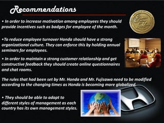 Honda Management and Organization | PDF