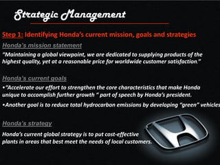 Honda Management and Organization | PDF