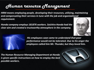 Honda Management and Organization | PDF