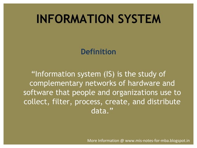 Management information-system-computer-information-system-need of ...