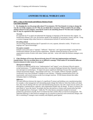 Management Information Systems 10th Edition OBrien Solutions Manual | PDF