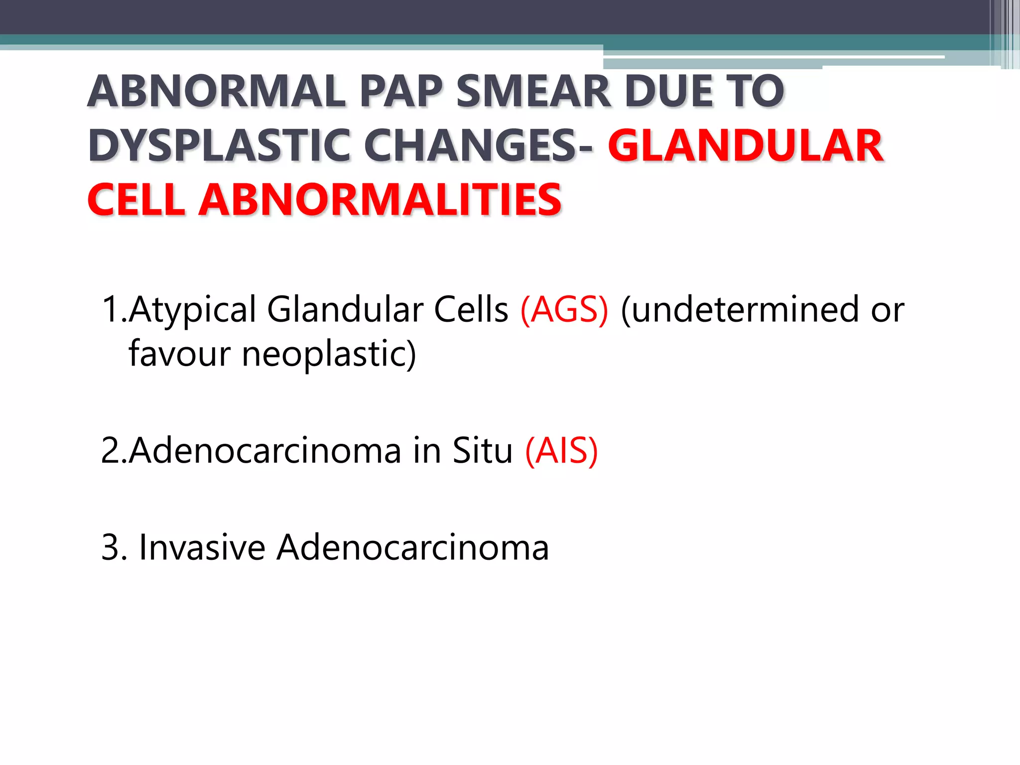 Management of abnormal cervical smear | PPTX