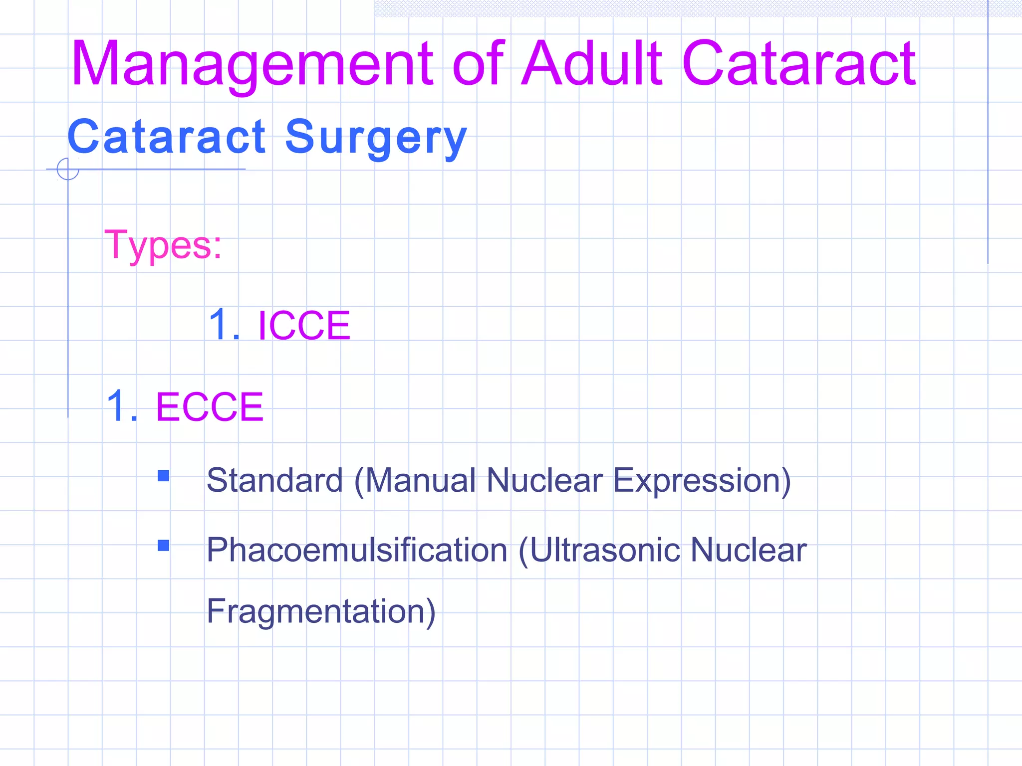 Management of adult cataract II.ppt
