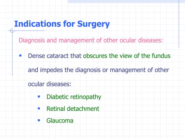 Management of adult cataract I.ppt | Eye and Vision Conditions ...