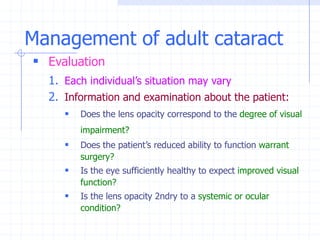Management of adult cataract I.ppt