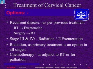 management of cancer of cervix | PPT