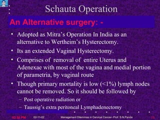 management of cancer of cervix | PPT