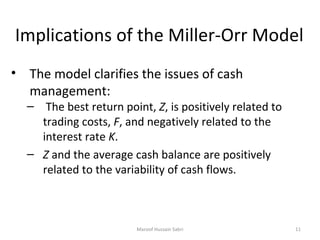 Management Of Cash | PPT