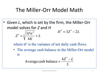 Management Of Cash | PPT