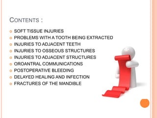 Management of-extraction-complications | PPSX | Death, Injury, or ...