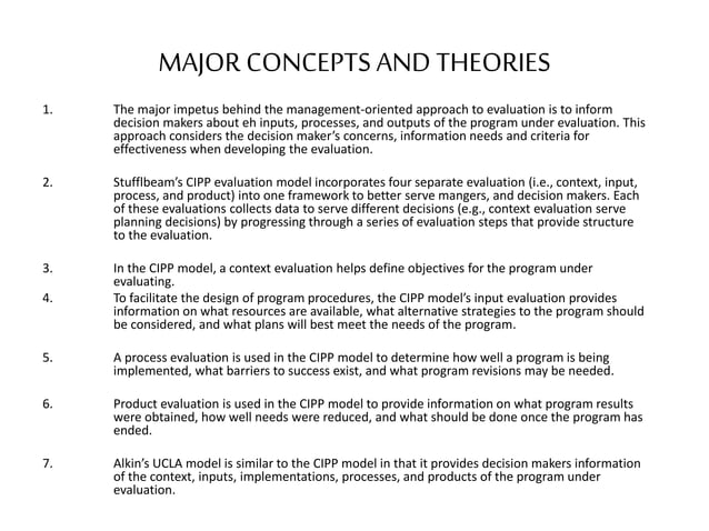 Management oriented evaluation approaches | PPTX