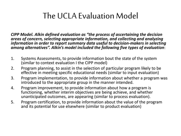 Management oriented evaluation approaches | PPTX